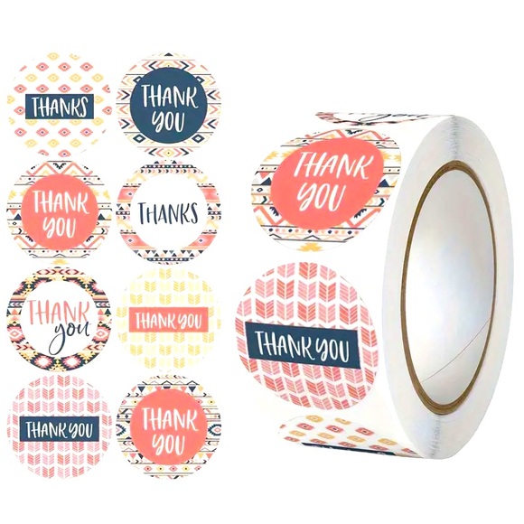 Office | Colorful Thank You Sticker Roll | Poshmark